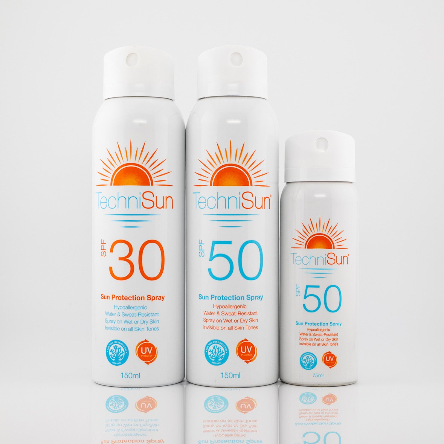 TechniSun SPF 50/30 Sun Protection Spray Twin-Pack (free 75ml)