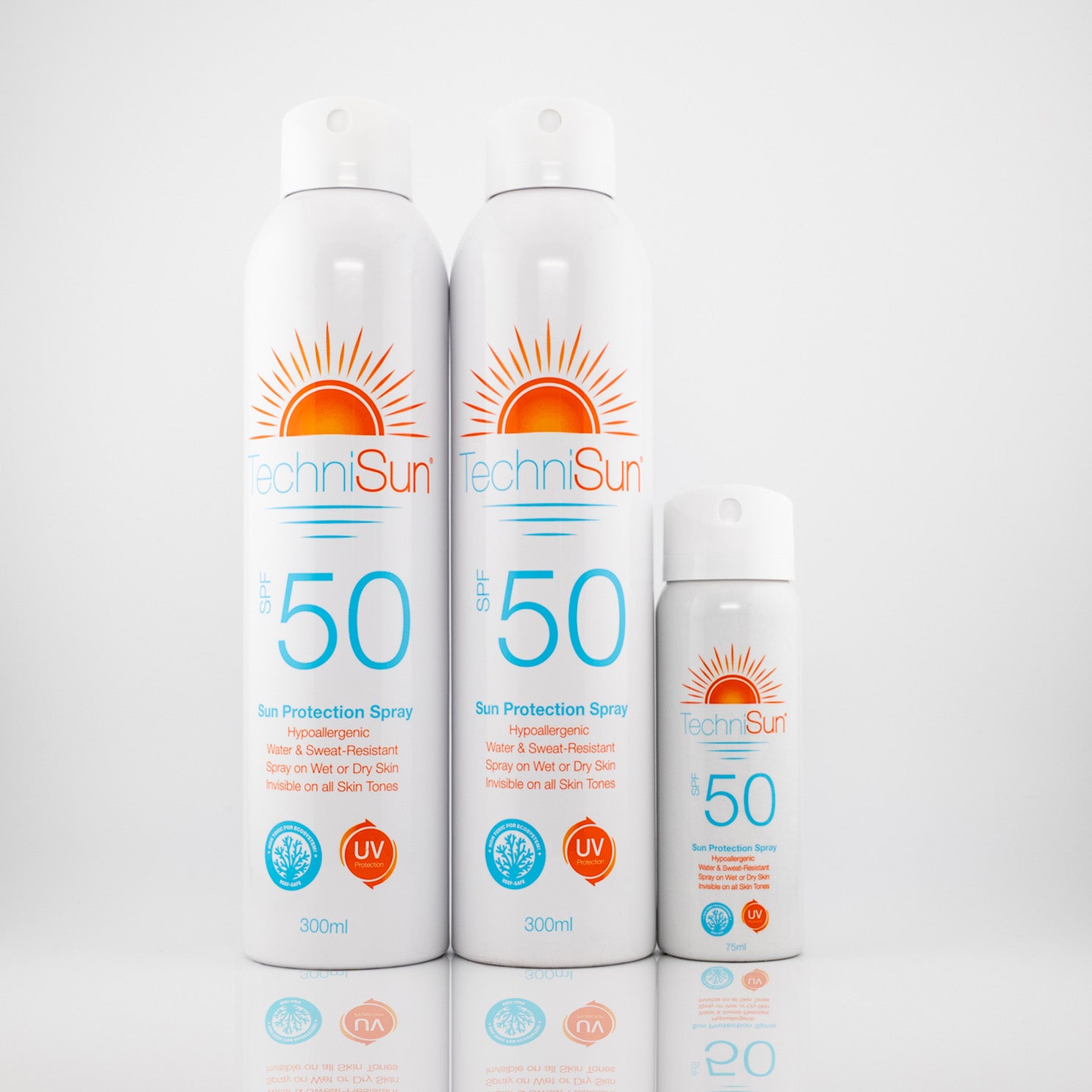 TechniSun SPF 50 Sun Protection Spray 300ml x 2 (free 75ml)