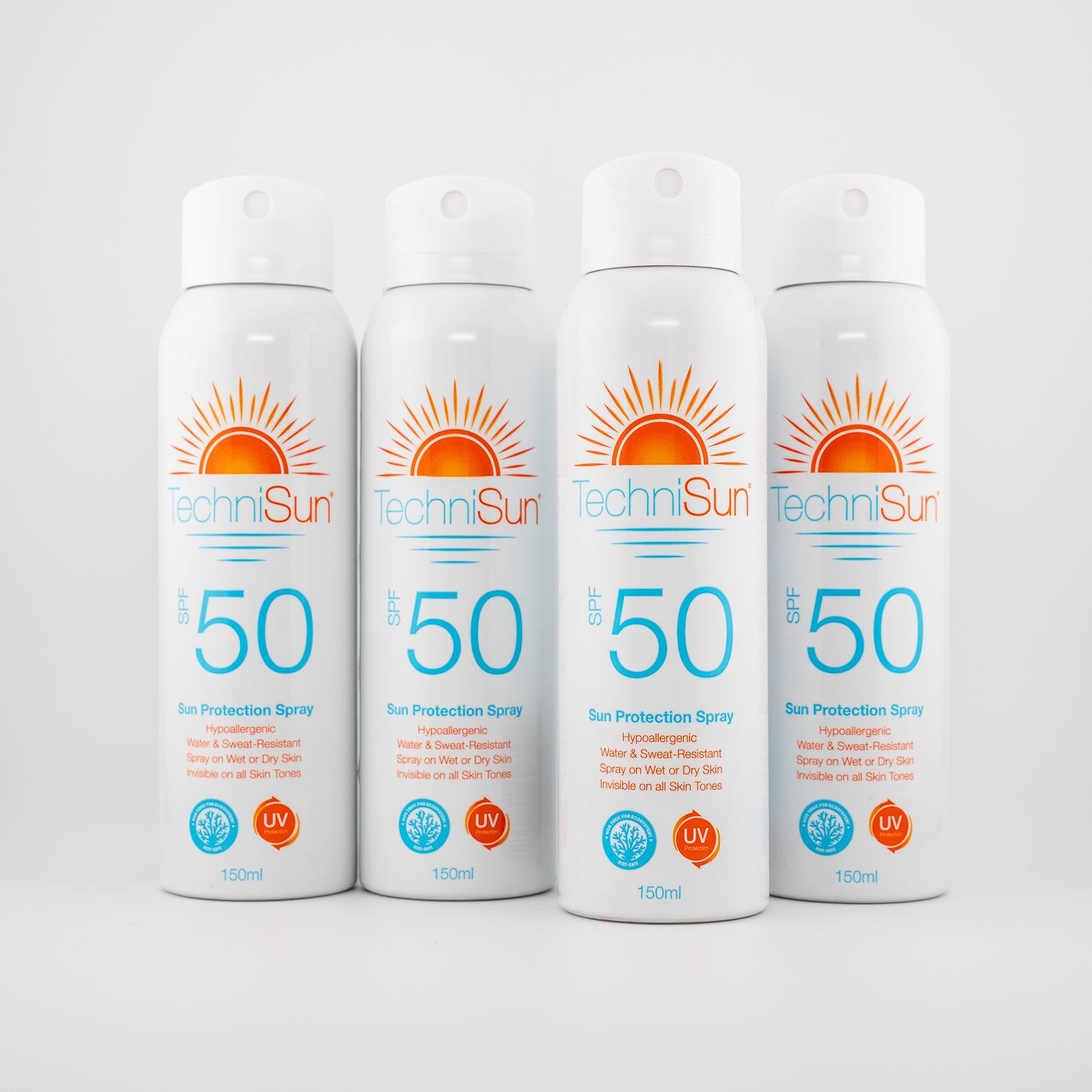 TechniSun SPF 50 Sun Protection Spray 150ml x 4